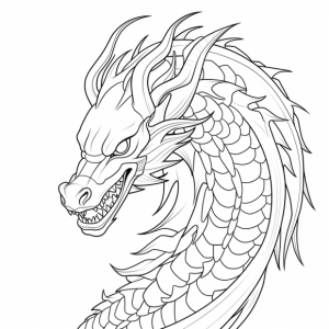 easy drawing powerful japanese dragon - Draw Easy